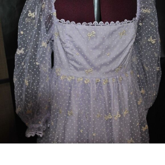 Mable | Dresses | Mable Lavender Bow Baby Doll Dress Size Small | Poshmark